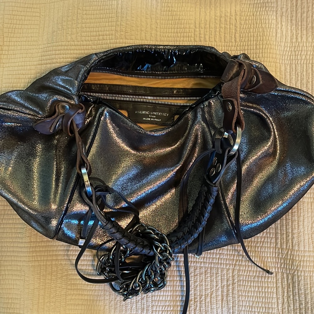 Pauric Sweeney Bags Pauric Sweeney Silver Metallic Le… - Gem